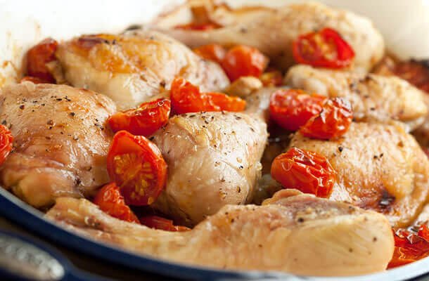 Chicken with Garlic & Tomatoes - 24 Hour Wings
